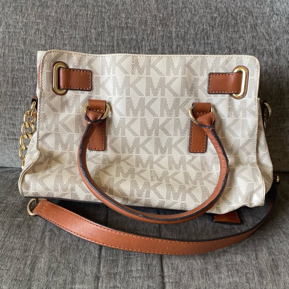 Michael Kors Hamilton Medium Logo Satchel - Gem